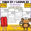 End of Year Persuasive Writing Activities Take It or Leave It Distance ...