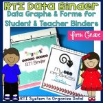 Student Data Tracking Sheets RTI Binder for Teachers and Students Fifth ...