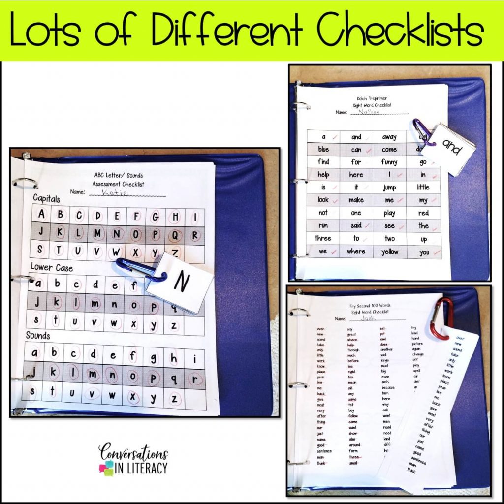 Reading Binder Notes and Anecdotal Records Notebook | Back to School ...