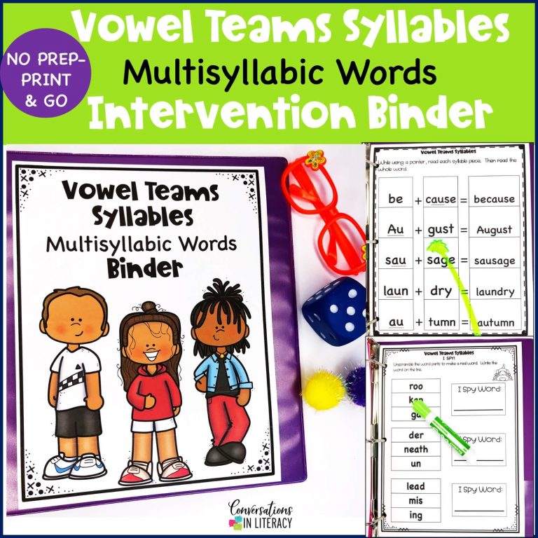 Vowel Teams | Combos Decoding Multisyllabic Words for Fluency ...